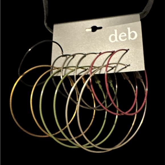 Deb | Jewelry | Deb Multicolor Hoop Earrings Set | Poshmark